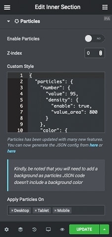 Elementor Particles Addon | Premium Addons for Elementor